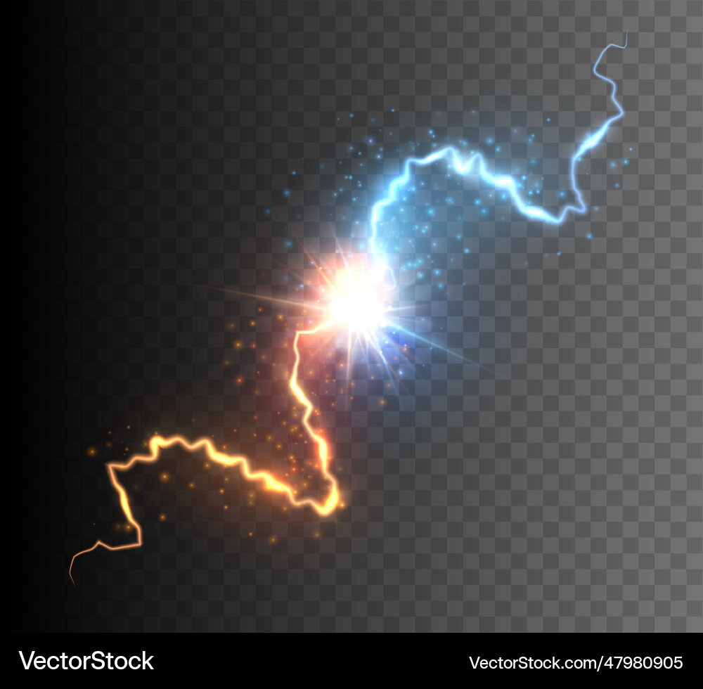 Energy Collision - Glowing Spark Royalty Free Vector Image