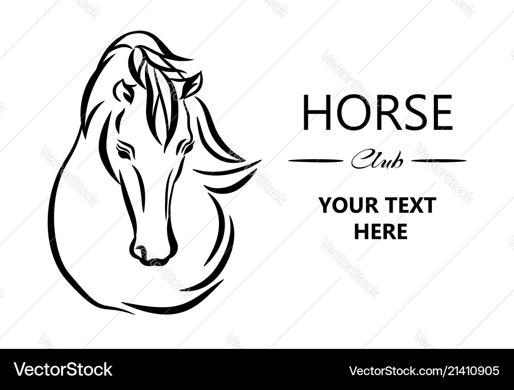 Horse head logo Royalty Free Vector Image - VectorStock