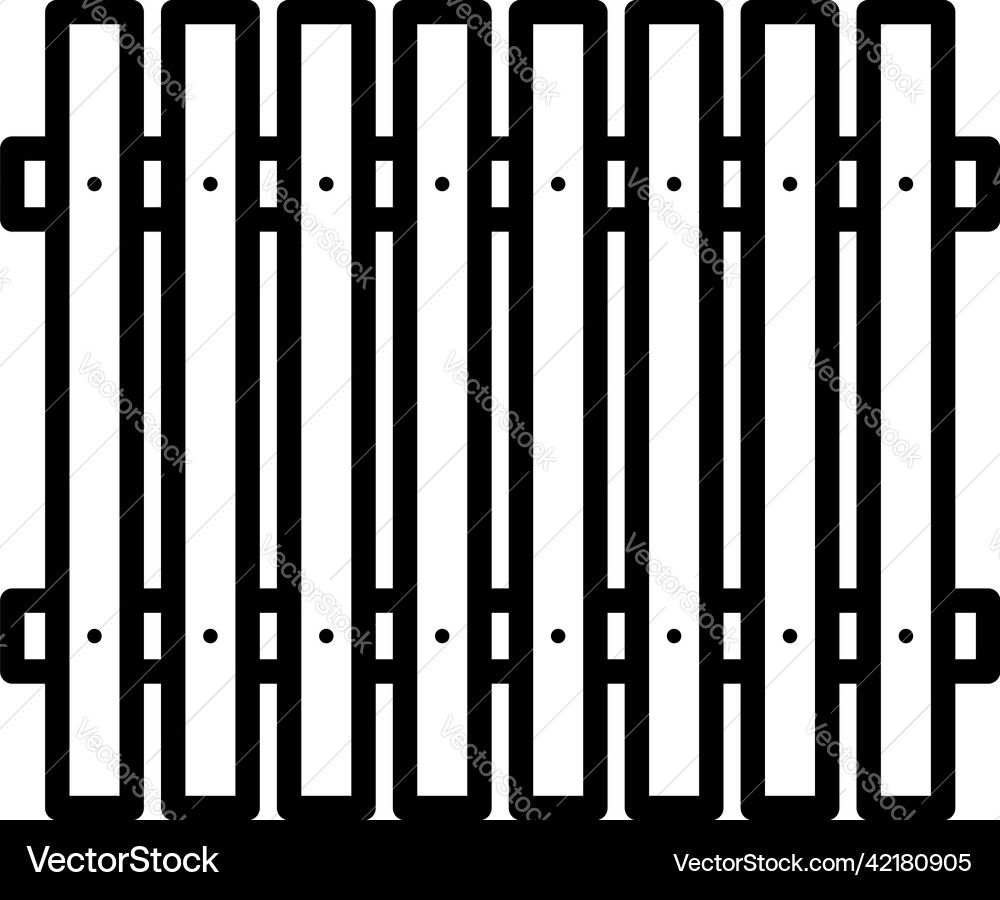 Icon of construction fence Royalty Free Vector Image