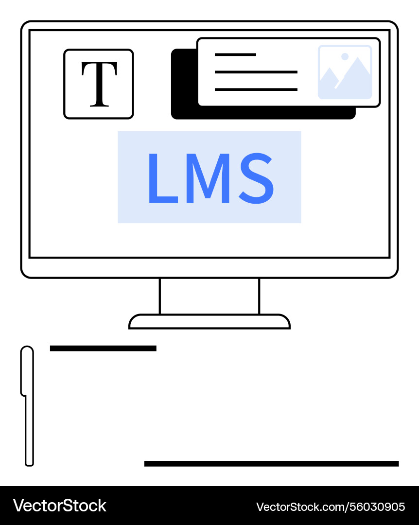 Learning management system interface Royalty Free Vector Learning management system interface Royalty Free Vector
