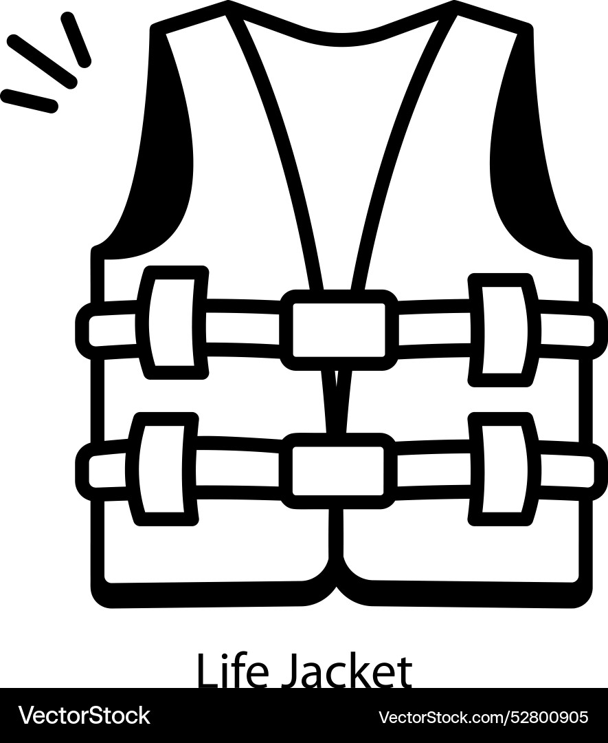 Life jacket Royalty Free Vector Image - VectorStock