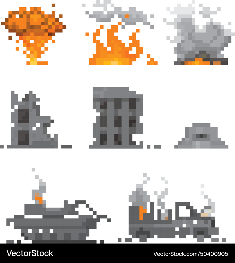 Pixel destruction Royalty Free Vector Image - VectorStock