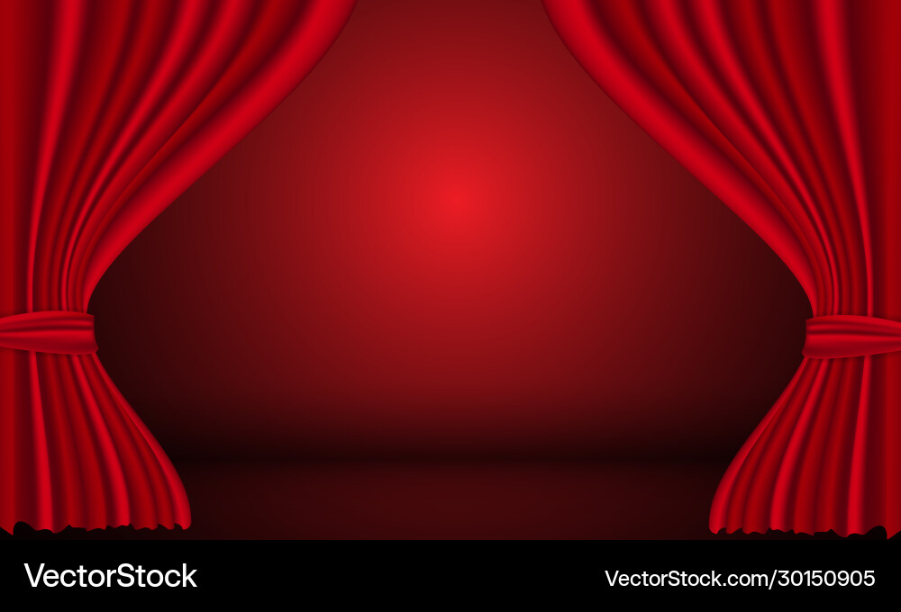 Red Curtain Opening Curtain Opening Red Theatre Stock Illustrations