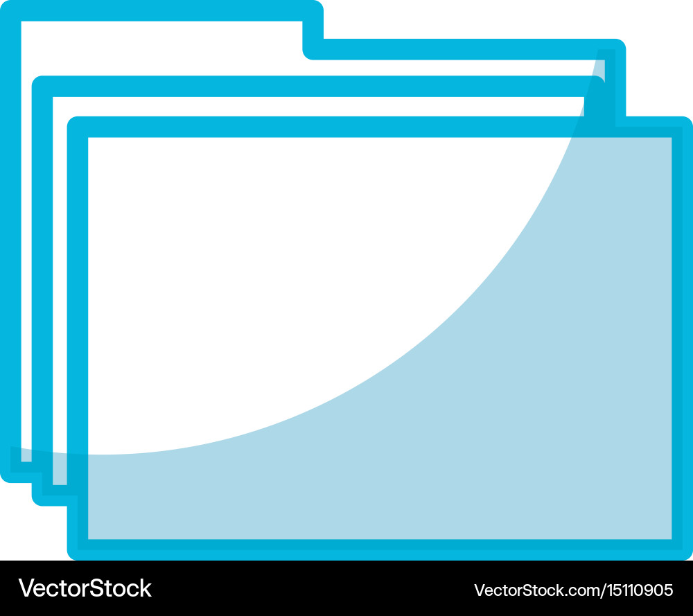 Shadow folder cartoon Royalty Free Vector Image