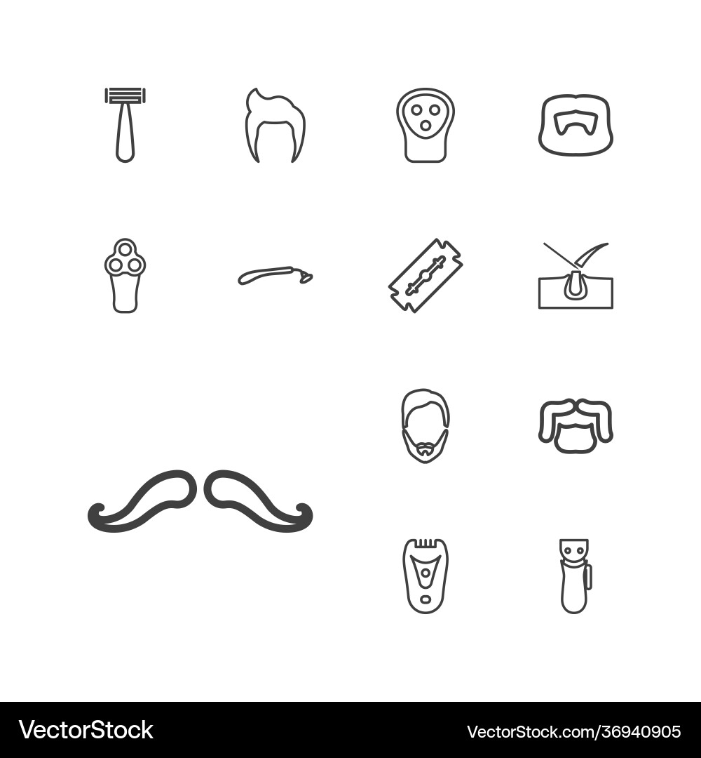 Shave icons Royalty Free Vector Image - VectorStock