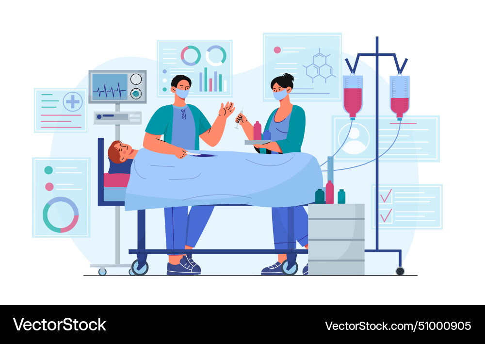 Surgeon operation concept Royalty Free Vector Image