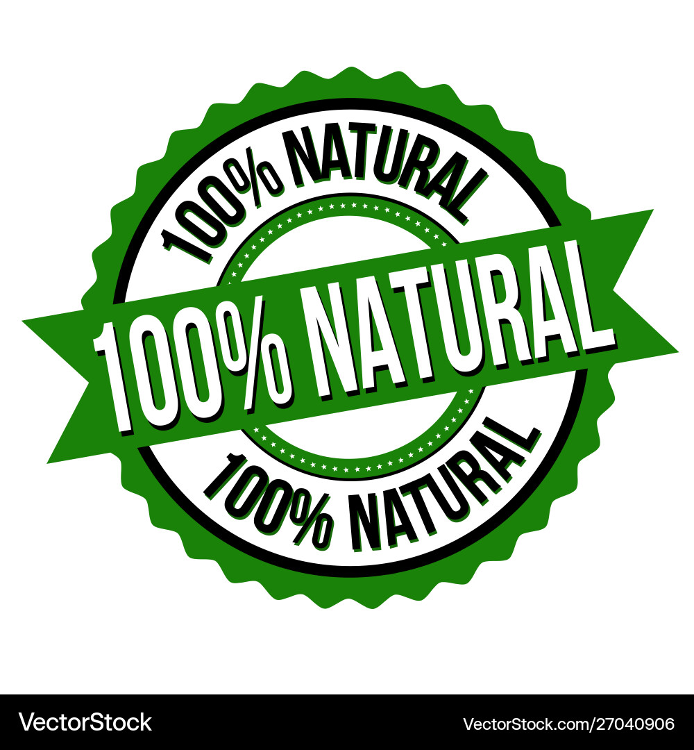 100 natural sign or stamp Royalty Free Vector Image
