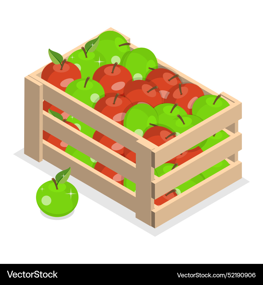 3d isometric flat of wood Royalty Free Vector Image