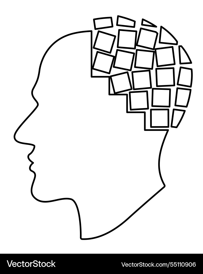 Abstract human dementia Royalty Free Vector Image