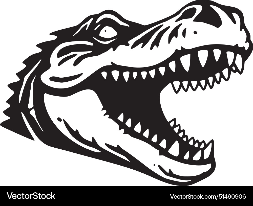 Alligator - minimalist and flat logo Royalty Free Vector