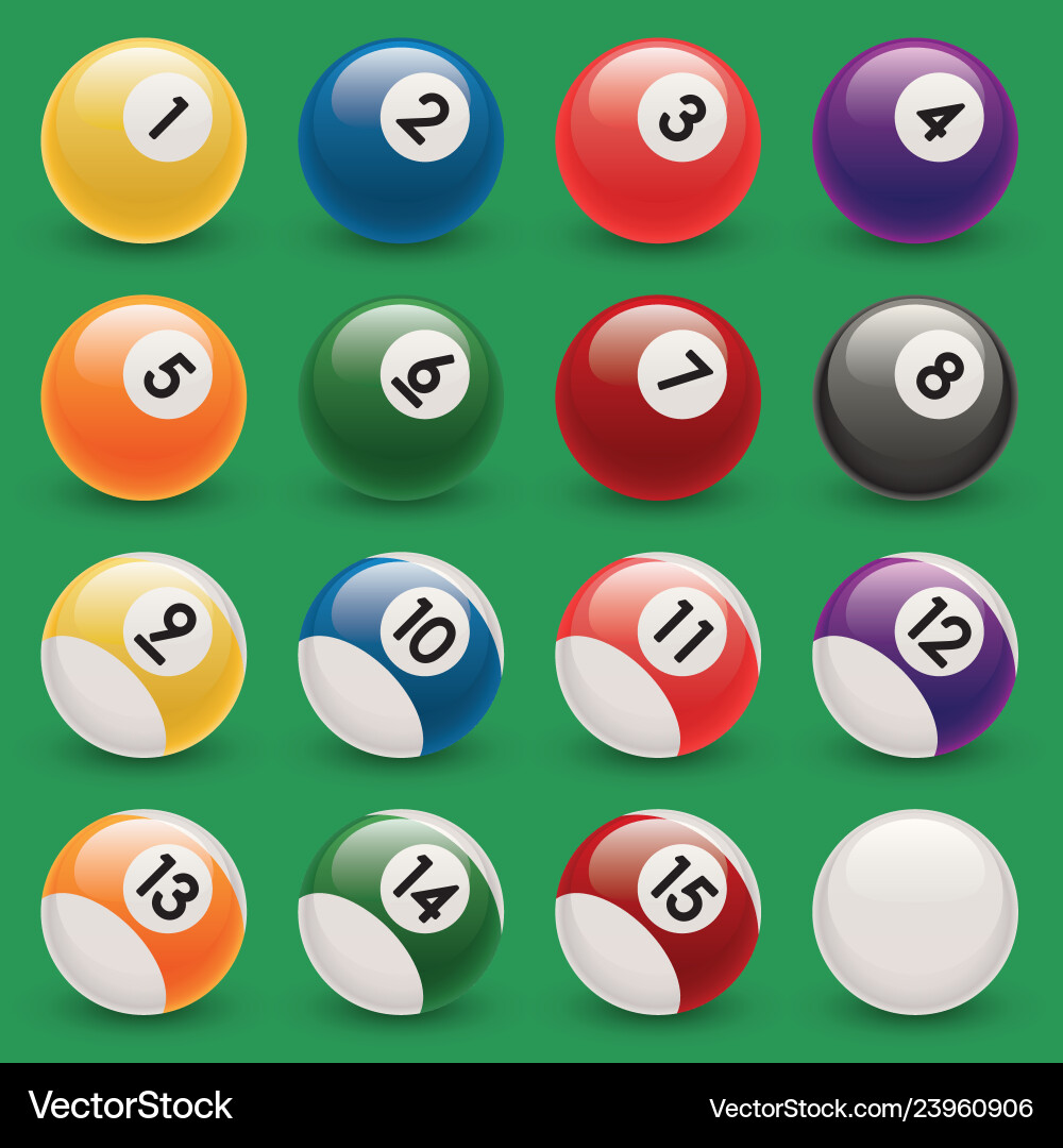 Billiard ball Royalty Free Vector Image - VectorStock
