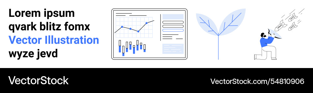 Business analytics growth innovation Royalty Free Vector