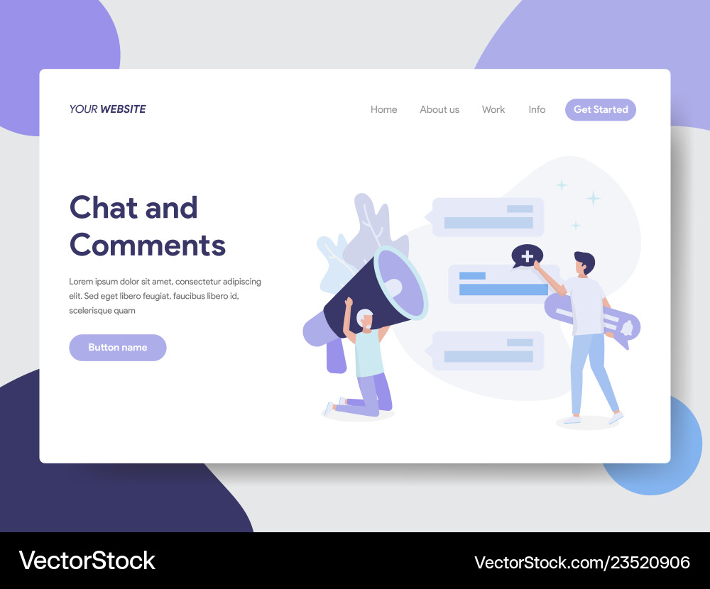 Chat and comment concept Royalty Free Vector Image