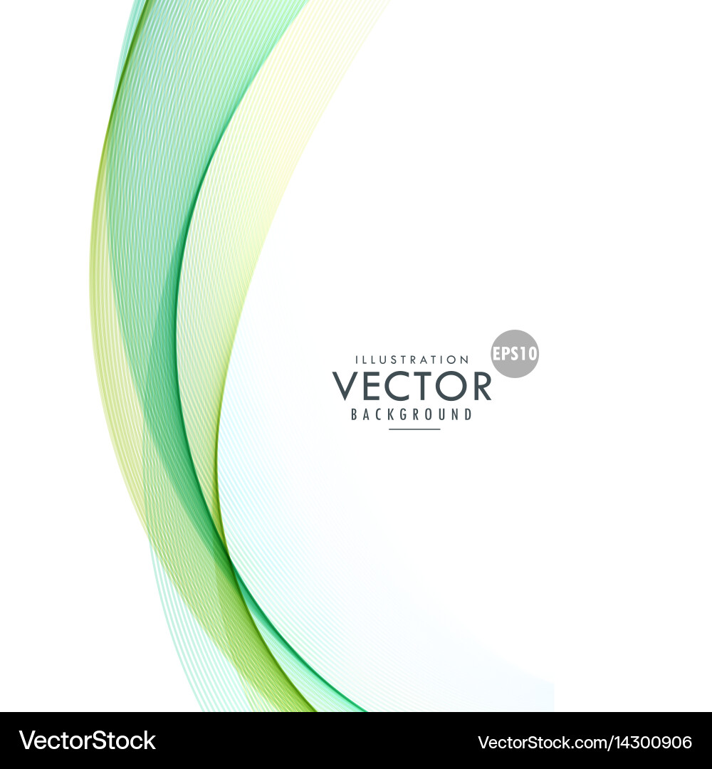 Clean vertical green wave elegant background Vector Image