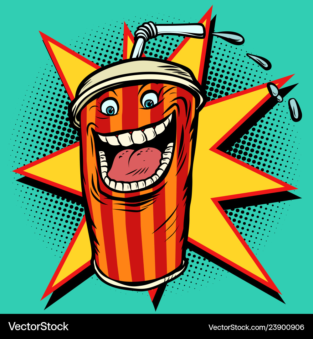 Cola drink character Royalty Free Vector Image
