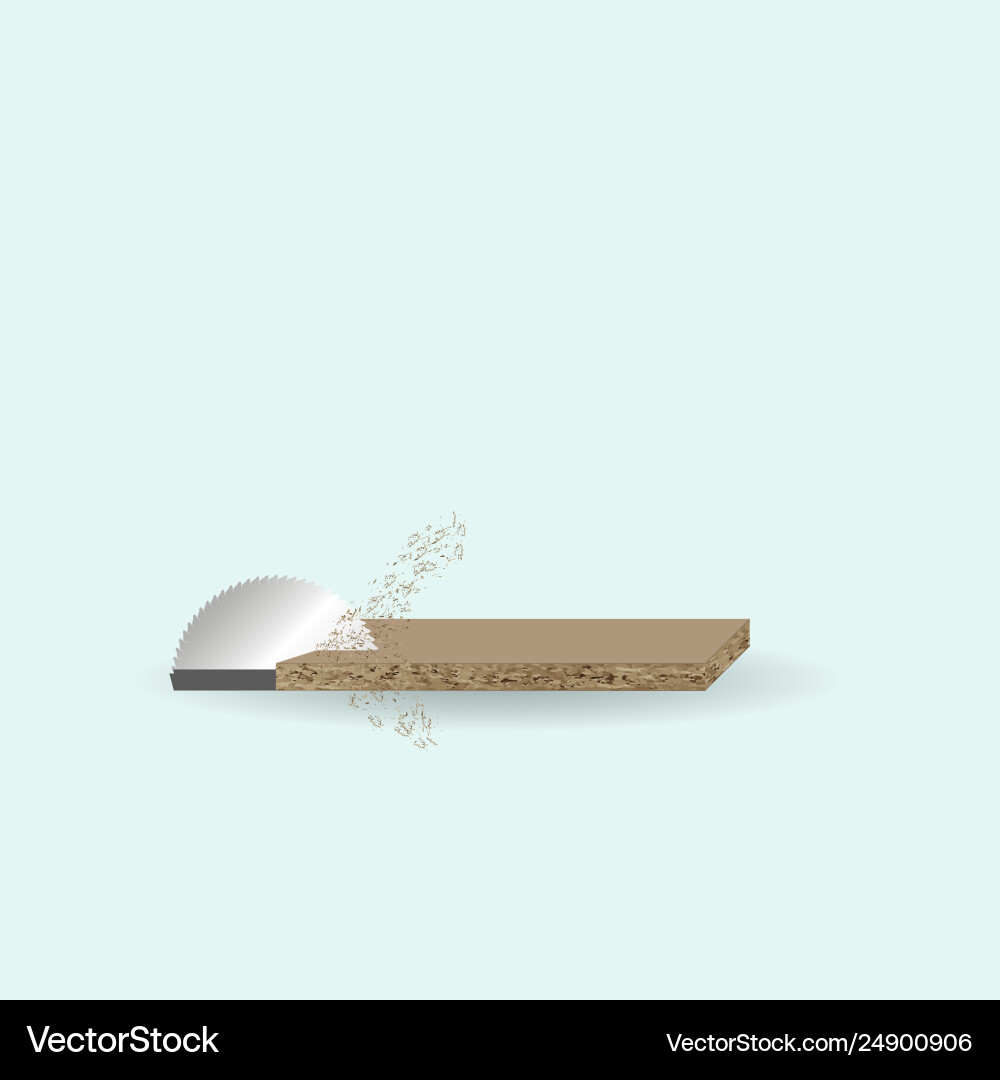 Cutting chipboard Royalty Free Vector Image - VectorStock