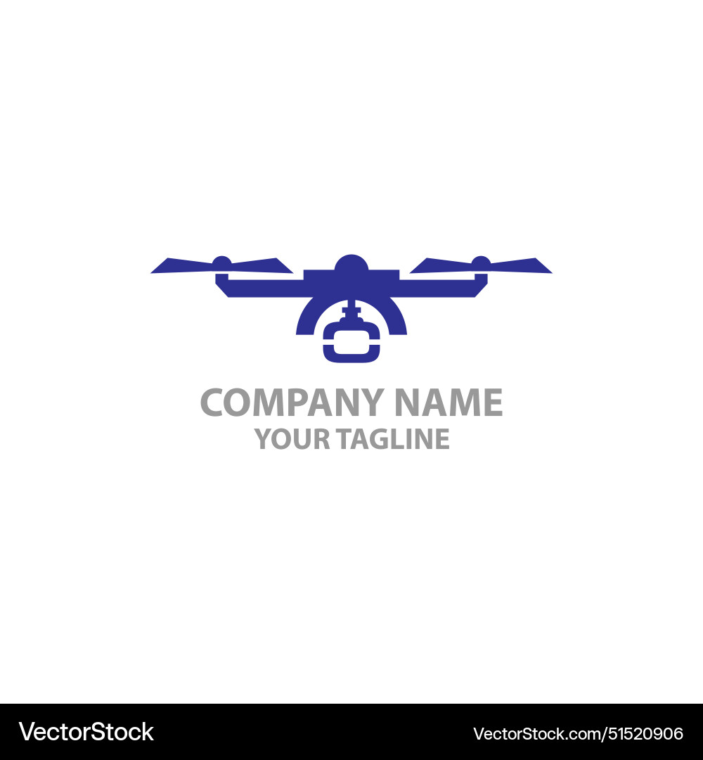 Drone logo icon graphic Royalty Free Vector Image