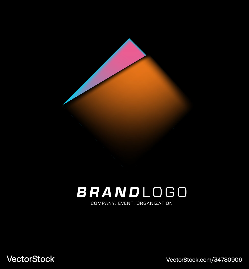 Geometric logo design Royalty Free Vector Image