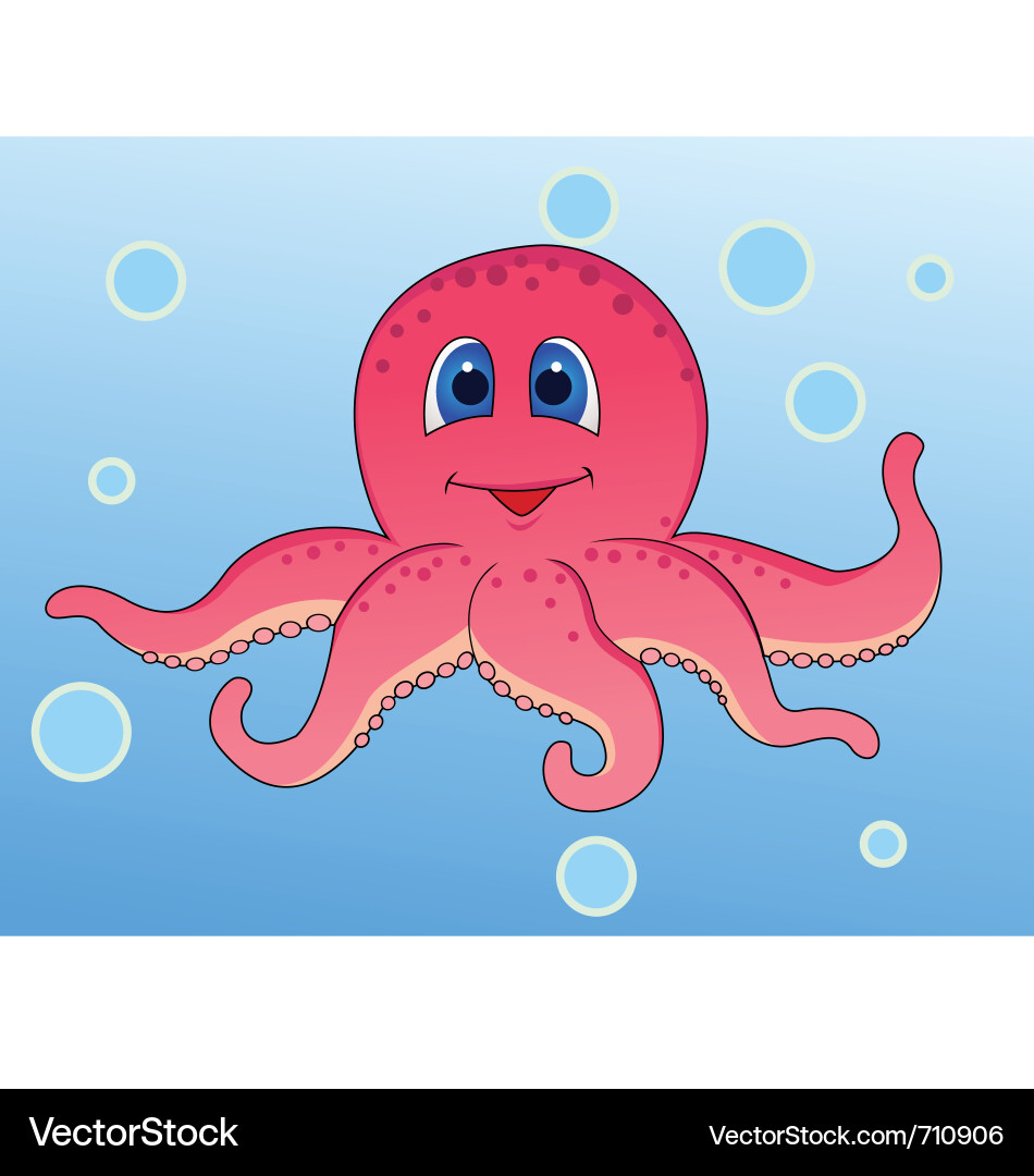 Octopus cartoon Royalty Free Vector Image - VectorStock