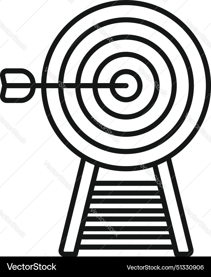 Perfect bullseye on target Royalty Free Vector Image