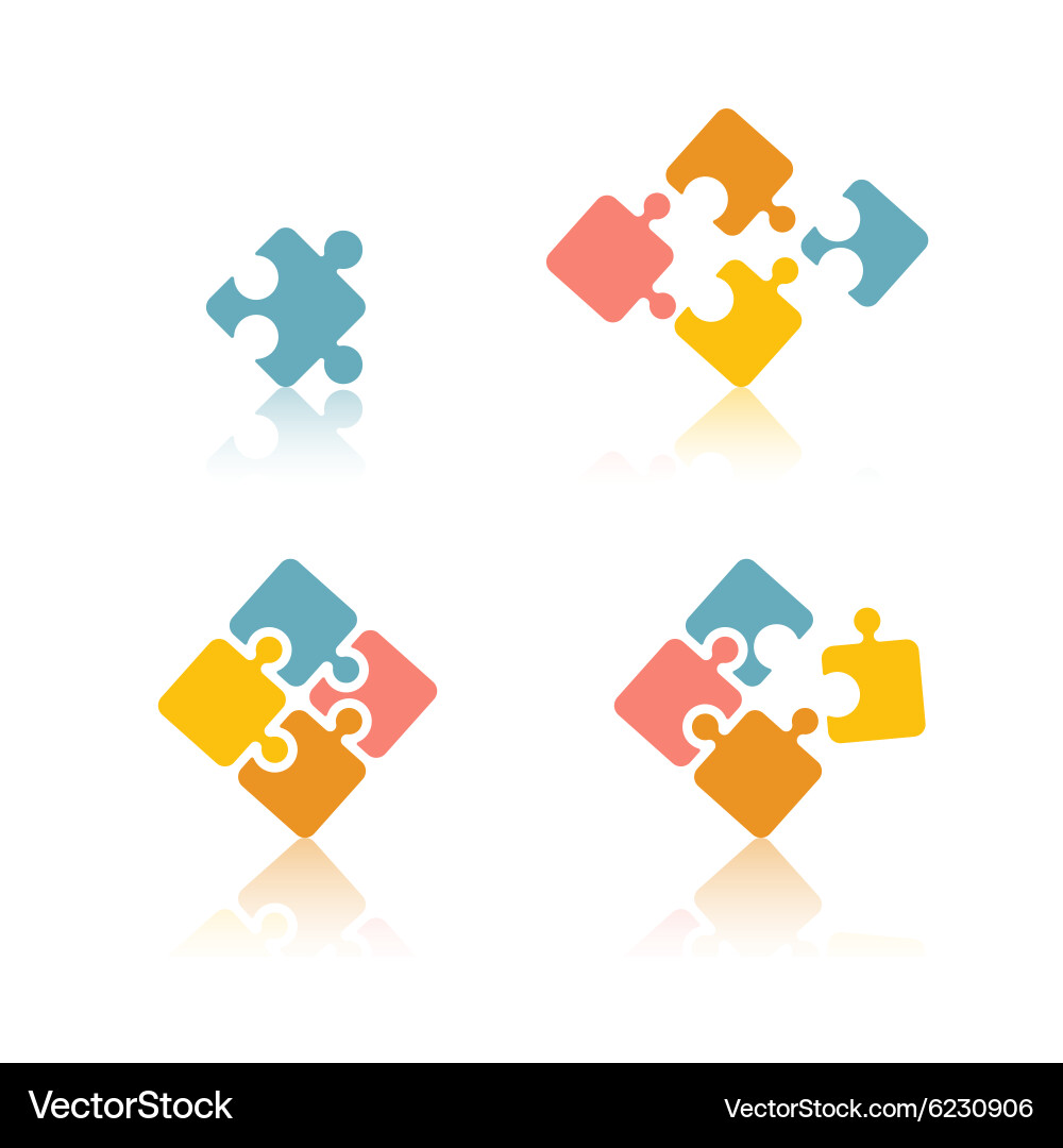 Puzzle set Royalty Free Vector Image - VectorStock