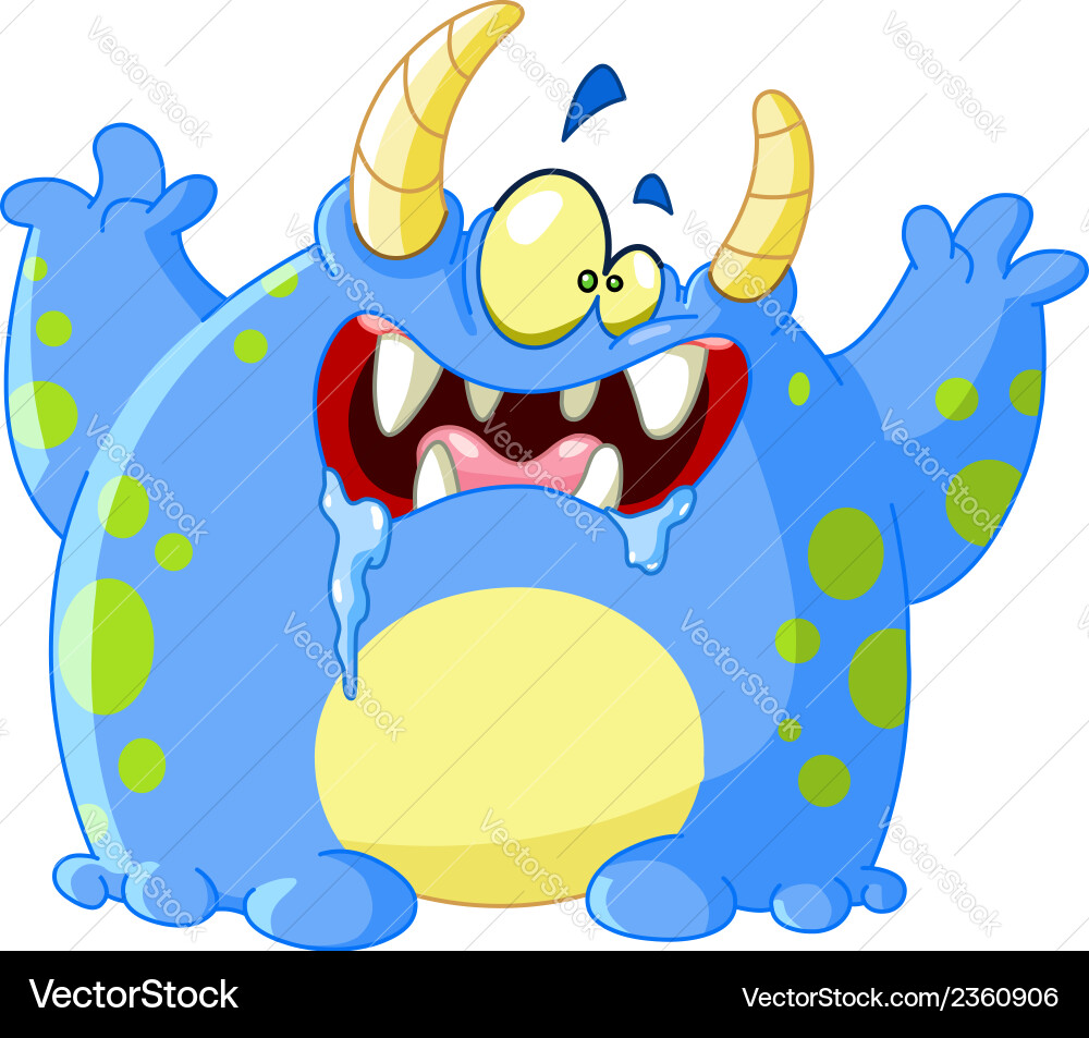 Scary monster Royalty Free Vector Image - VectorStock