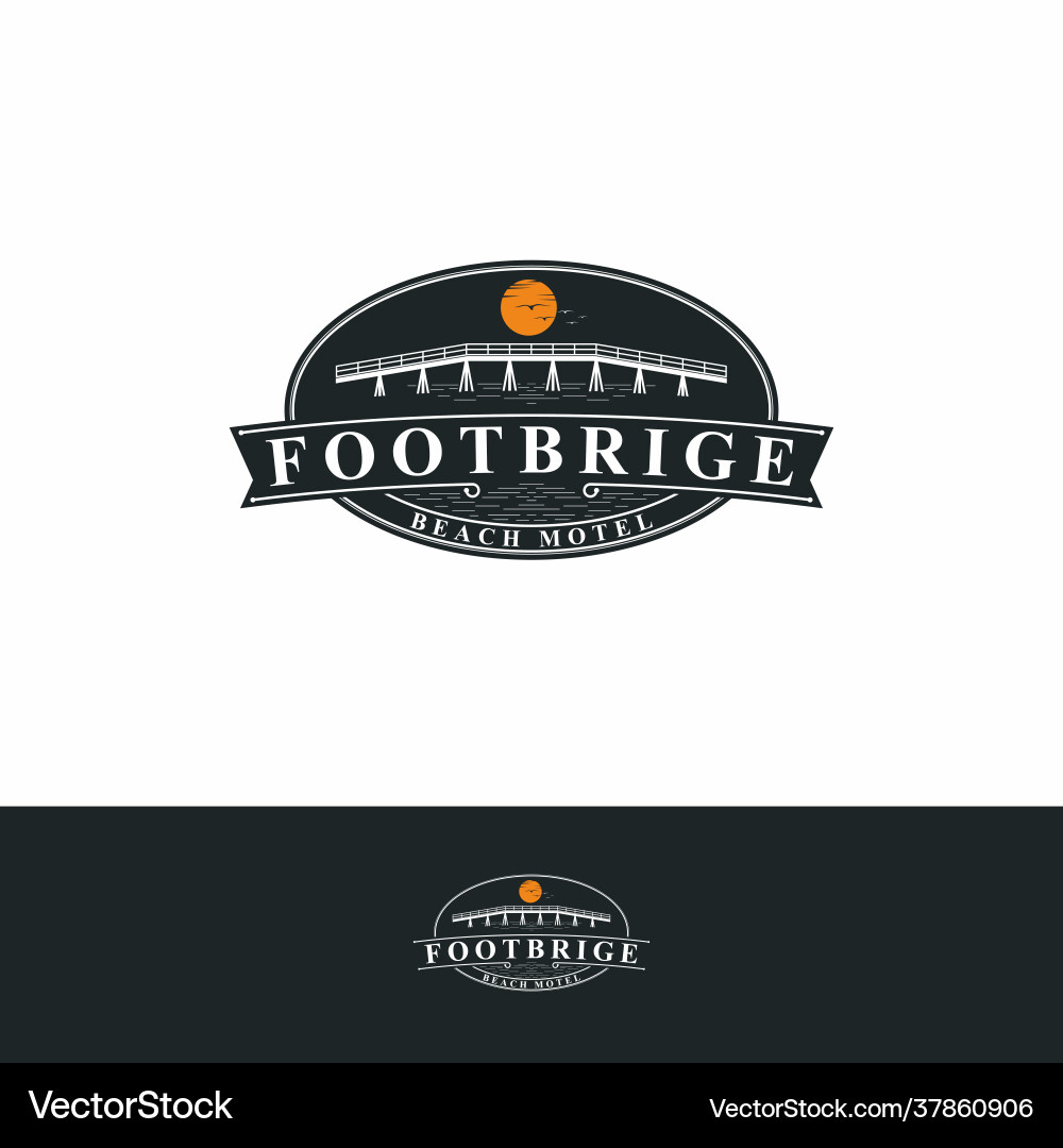 Seaside hotel badge logo design template Vector Image