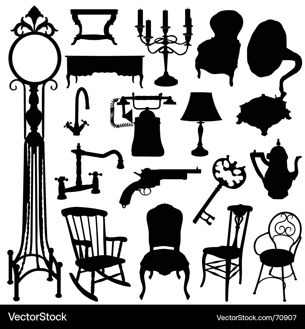 Antique objects Royalty Free Vector Image - VectorStock