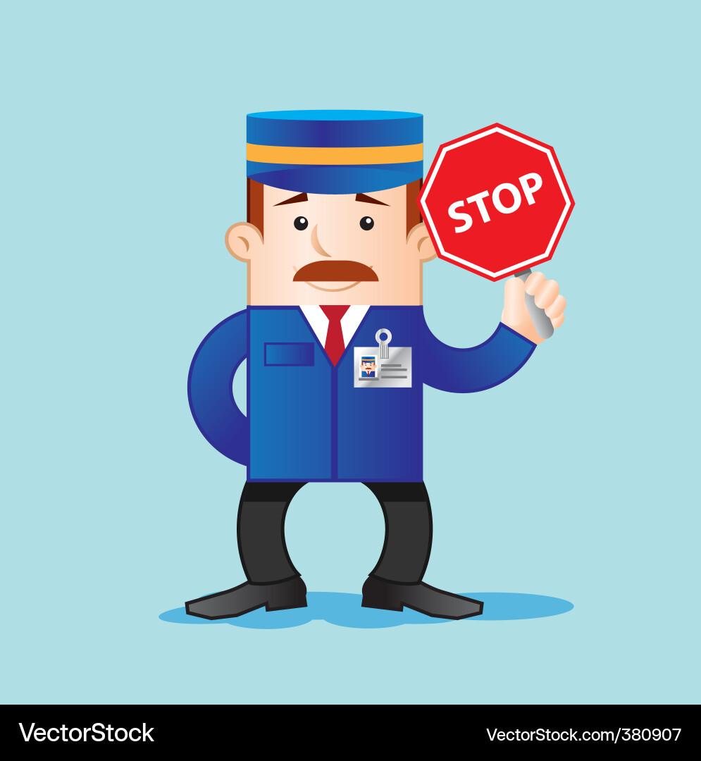 Bus Conductor Royalty Free Vector Image - VectorStock