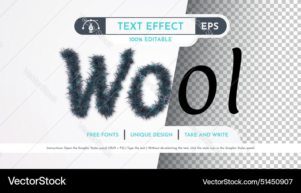 Dark wool effect graphic style mockup and Vector Image