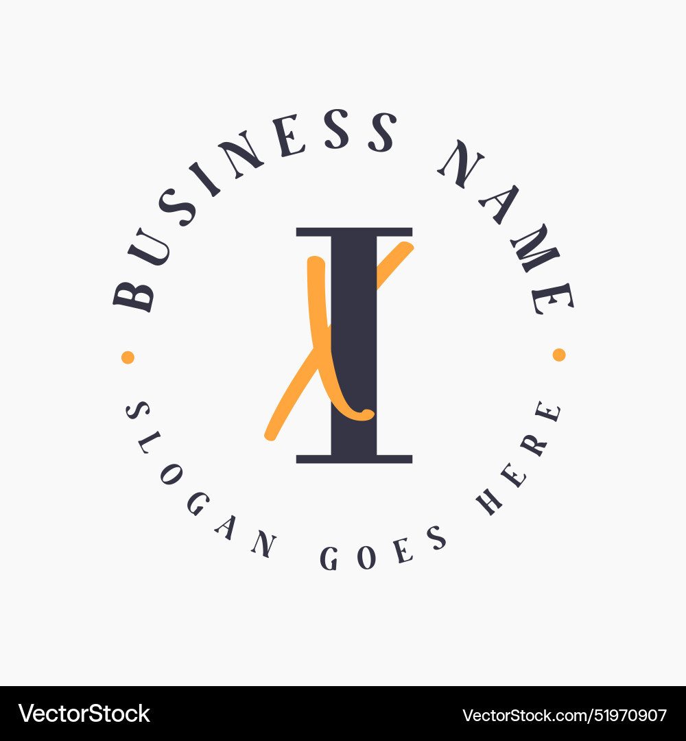 Elegant letter ix initials logo for corporate Vector Image