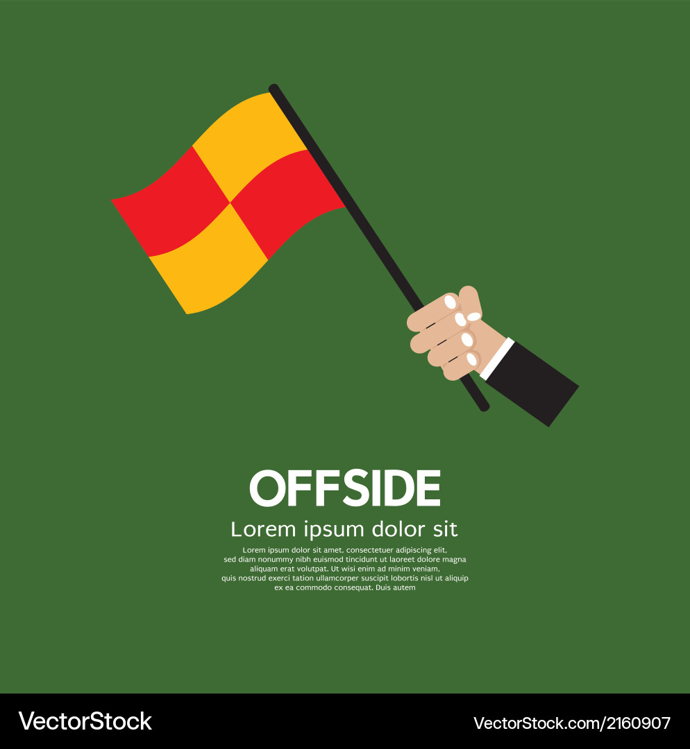 Football Offside Play Royalty Free Vector Image