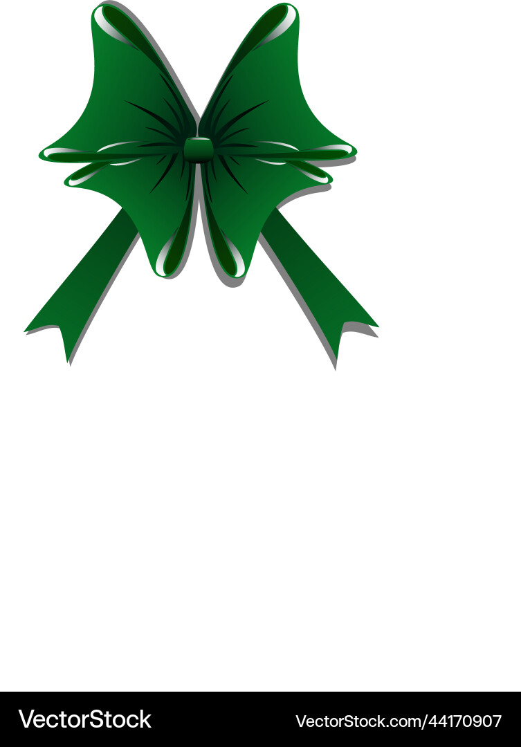 Green bow Royalty Free Vector Image - VectorStock