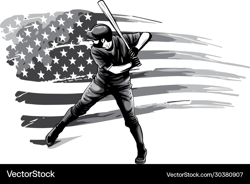 Monochromatic powerful baseball hitter left handed