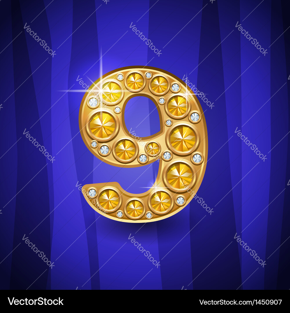 Number 9 Royalty Free Vector Image - VectorStock