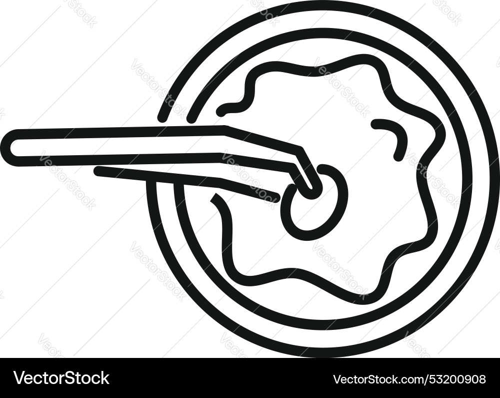 Artificial insemination process injecting sperm Vector Image