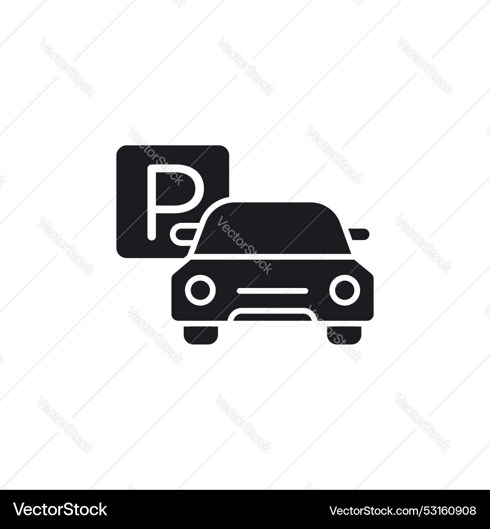 Car parking icon symbol on white background Vector Image