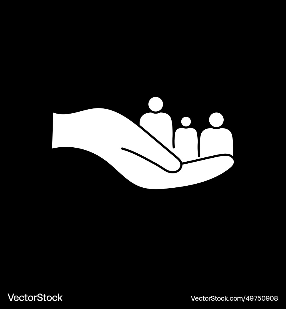 Care hand icon logo image Royalty Free Vector Image