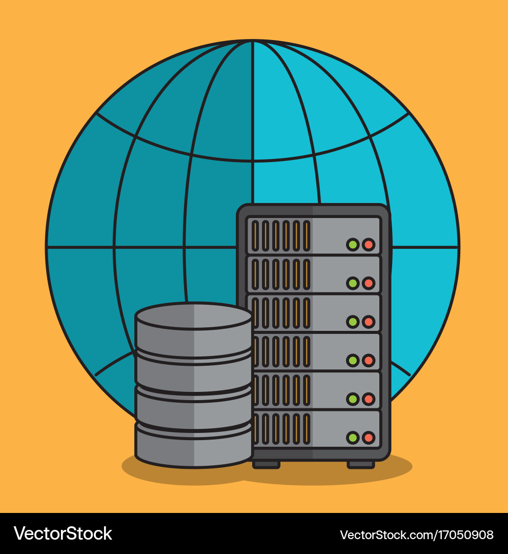 Data center design Royalty Free Vector Image - VectorStock