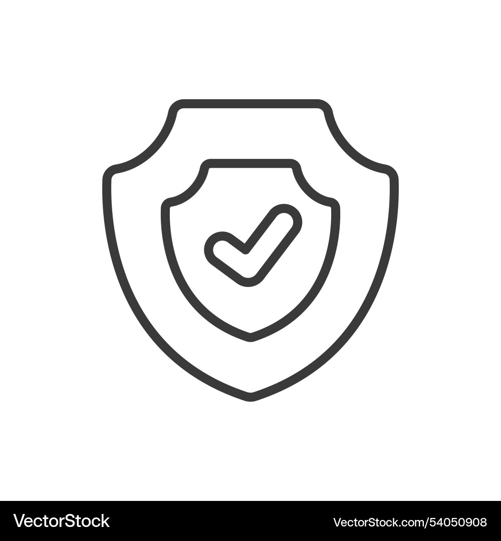 Double protection in line design Royalty Free Vector Image