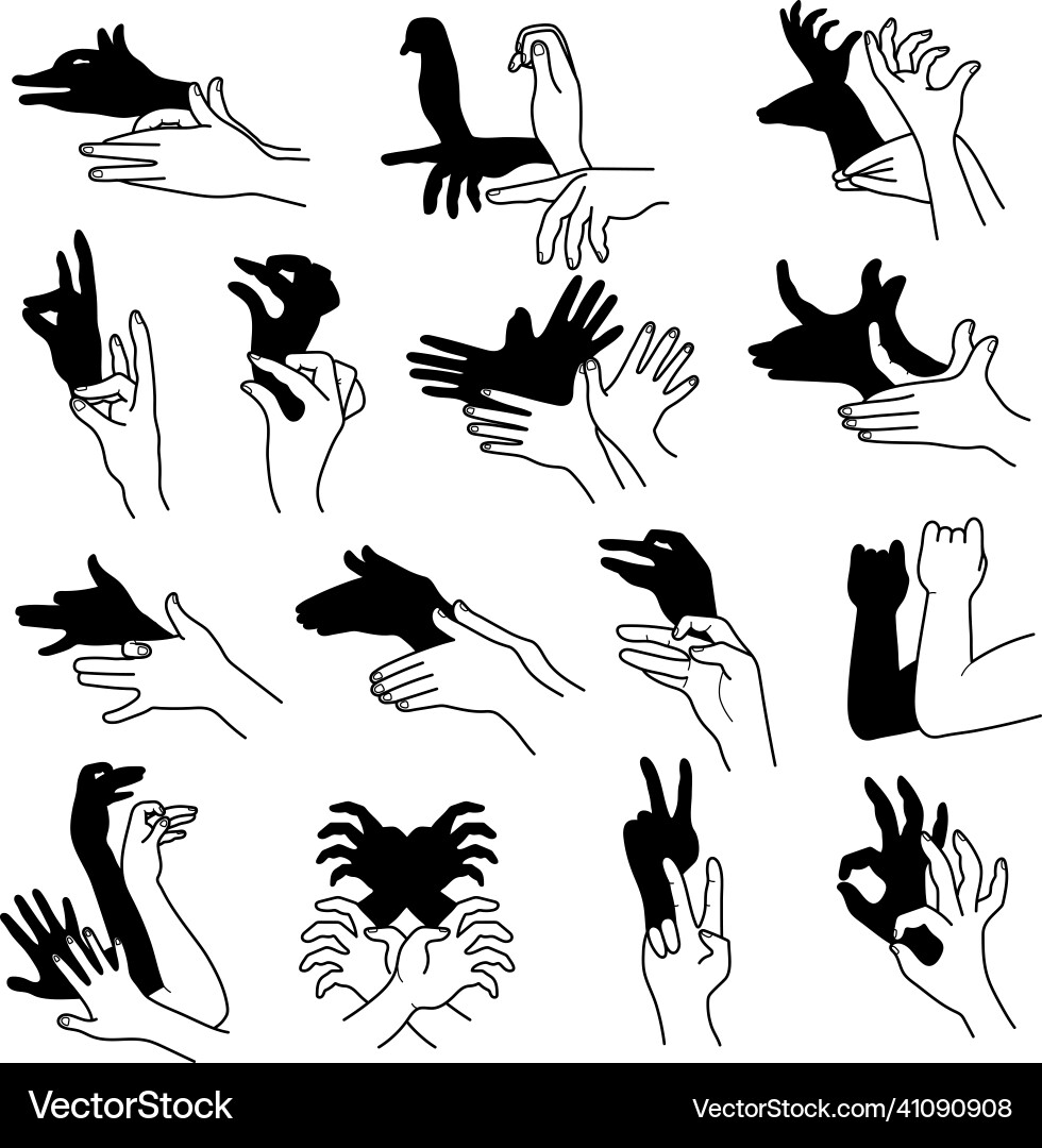 Hand Shadow Puppets Vector Images (over 180)