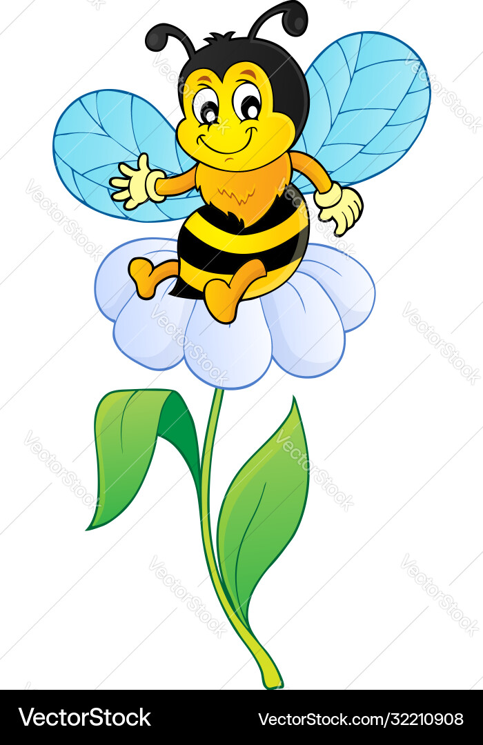 Happy spring bee topic image 1 Royalty Free Vector Image