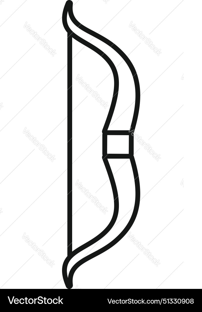Minimalist line art bow Royalty Free Vector Image