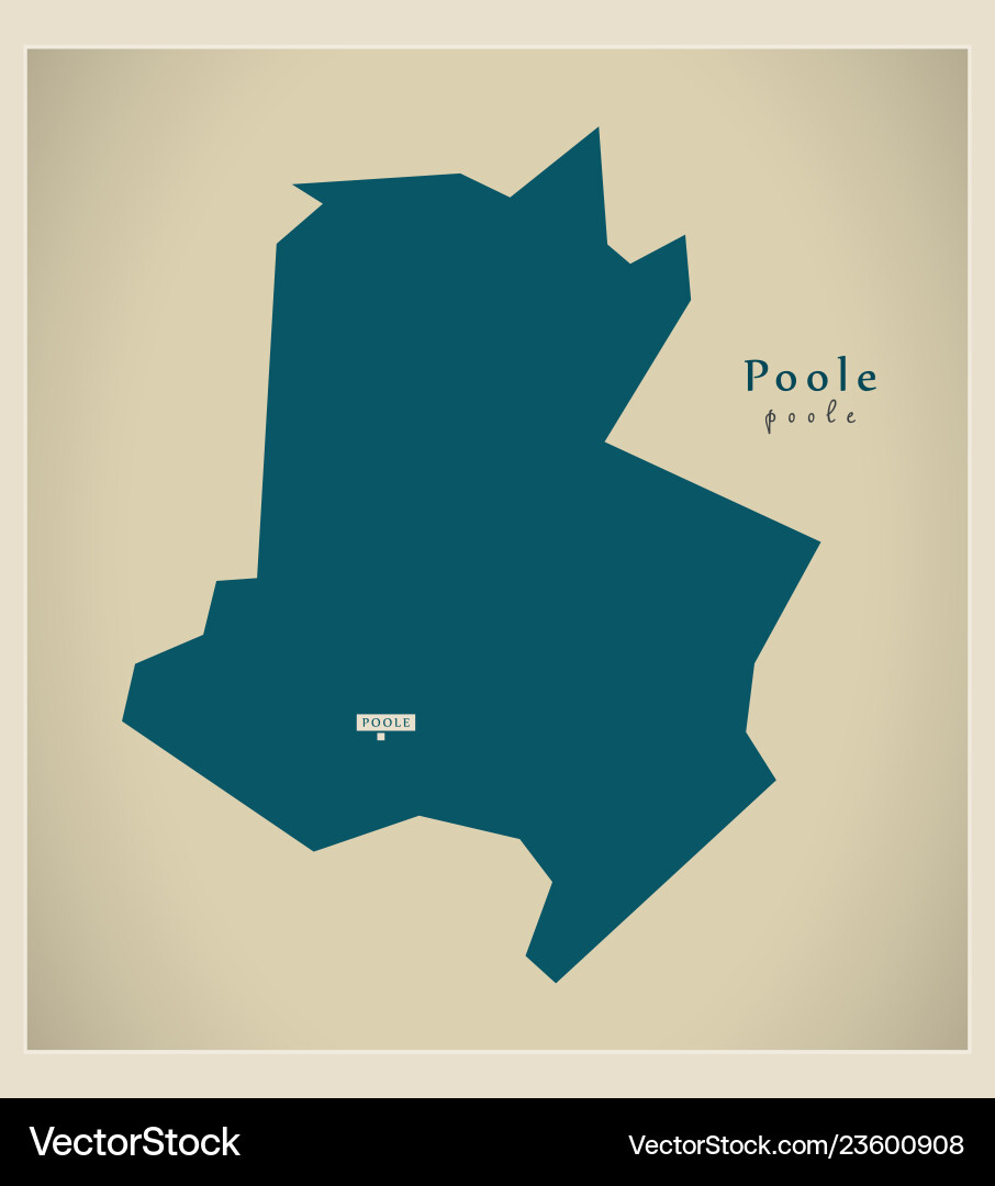 Modern map - poole unitary authority england uk Vector Image