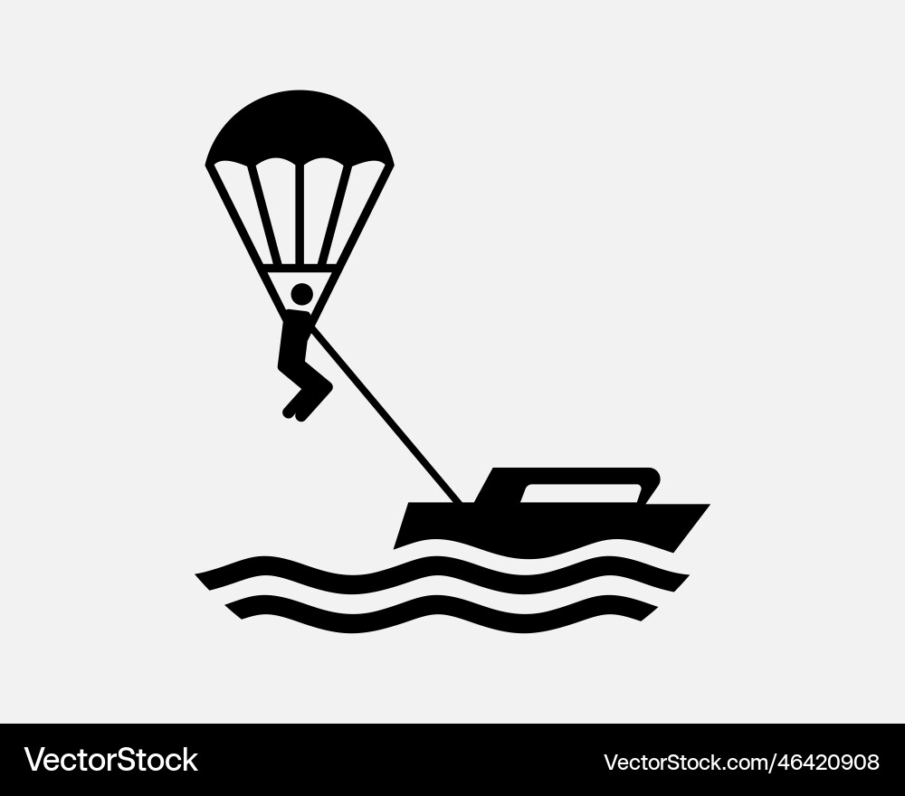 Parasailing icon Royalty Free Vector Image - VectorStock