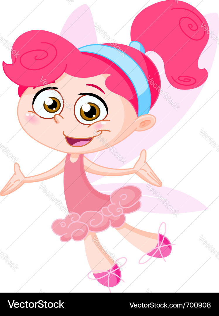 Pink Fairy Character Royalty Free Vector Image