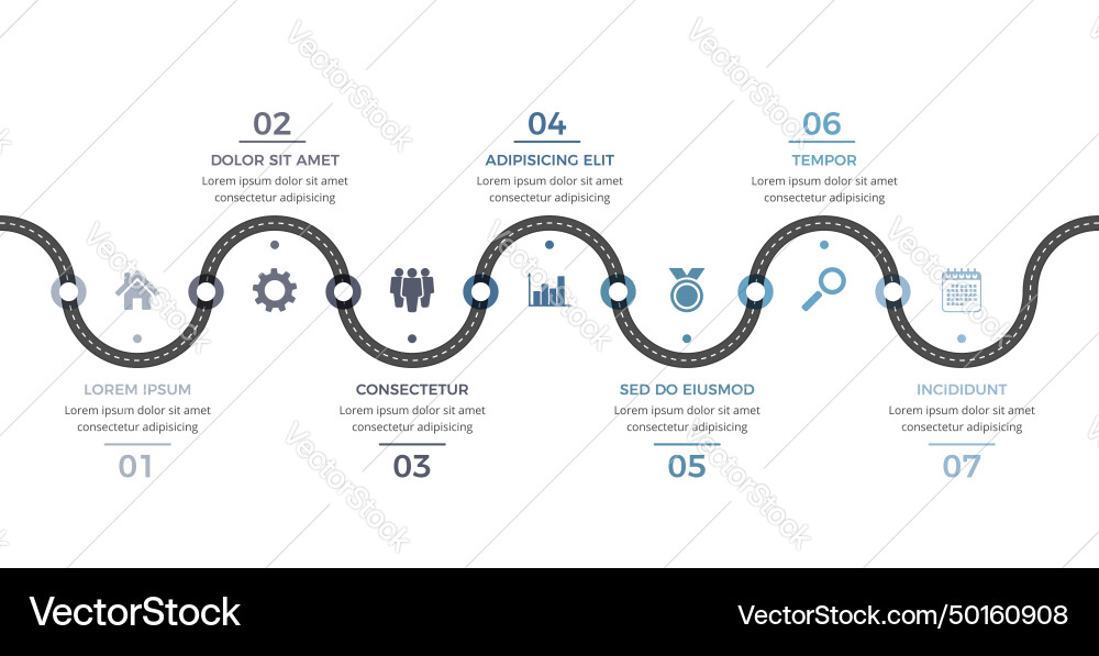 Road infographics Royalty Free Vector Image - VectorStock
