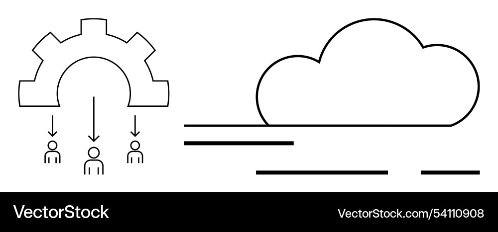 Team collaboration and cloud data integration Vector Image