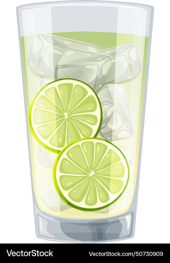 A cold lime beverage Royalty Free Vector Image
