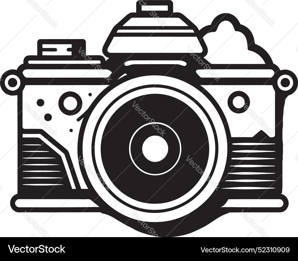 Bold camera outline making a statement Royalty Free Vector